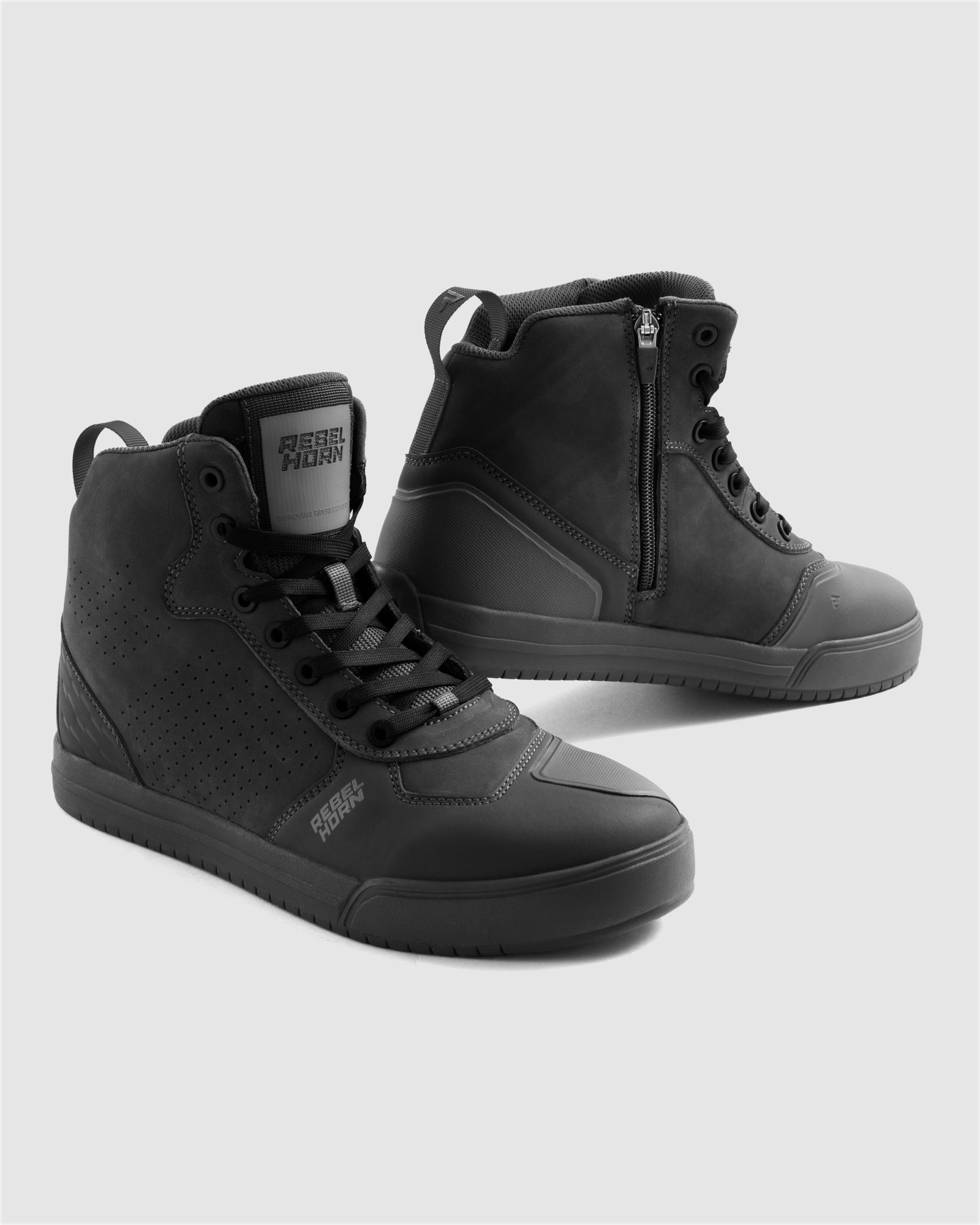 Spike Motorcycle Boots Black | Rebelhorn Official